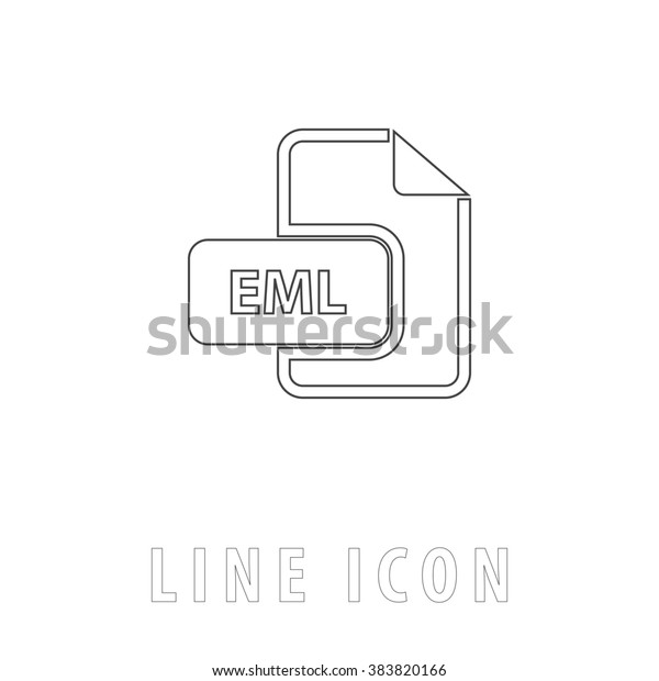 Eml File Format Outline Simple Pictogram Stock Illustration 383820166 ...