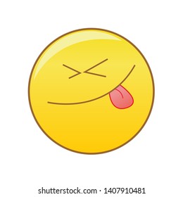 「Sad Emoticon Regret Emoji Vector Smiley」のベクター画像素材（ロイヤリティフリー） 605924021