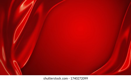 Red Fabric Abstract Background Wallpaper Vector Stock Vector (Royalty ...