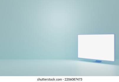 Empty Background Computer Mockup 3d Illustration Stock Illustration ...