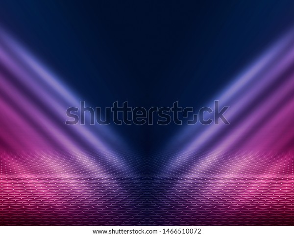Empty Background Scene Dark Reflection Street Stock Illustration ...