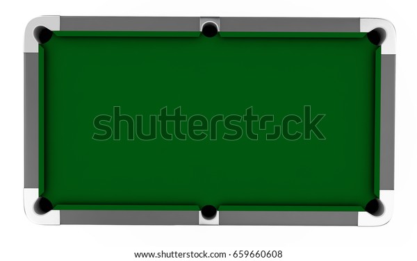 Empty Billiard Table On White Background Stock Illustration 659660608 ...