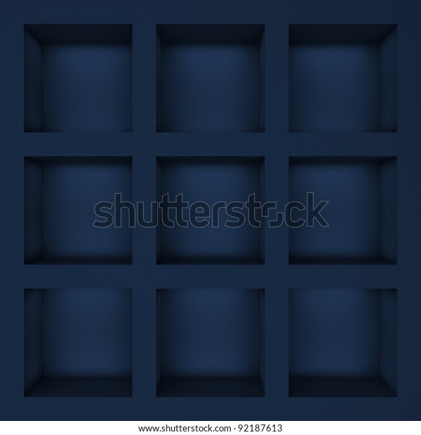 Empty Black Rack Shelves Stock Illustration 92187613 | Shutterstock