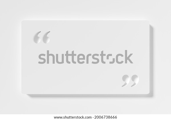 Empty Blank Quotation Mark Speech Bubble Stock Illustration 2006738666 ...