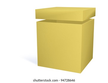 Empty Boxes Open Cover Isolated On Stock Illustration 94728646