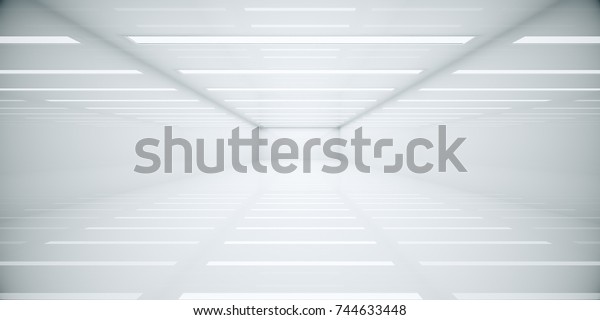 Ilustrasi Stok Empty Bright White Box Room Interior 744633448 ...