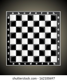Empty Black White Chess Board On Stock Vector (Royalty Free) 1393124429
