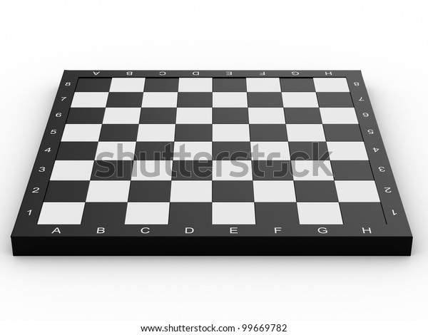Empty Colorless Chess Board Over White Stock Illustration 99669782 ...