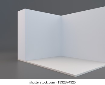 Empty Corner Walls Backdrop Simple Expo Stock Illustration 1332874325 ...