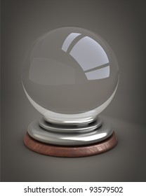 Empty Crystal Ball High Resolution 3d Stock Illustration 93579502 ...