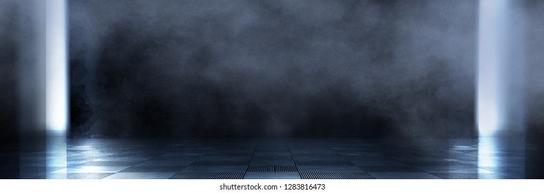 Empty Dark Room Cold Dark Background: ภาพประกอบสต็อก 1284021058 ...