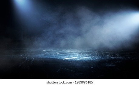 Empty Dark Room Cold Dark Background Stock Illustration 1283996185 ...