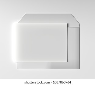 Empty Envelope Template Post Card Letters Stock Illustration 1087863764 ...