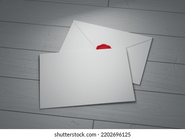 Empty Envelopes Made White Paper On Stock Illustration 2202696125 ...