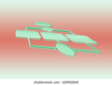 Empty Flow Chart Diagram Use Programming Stock Illustration 105902045 ...