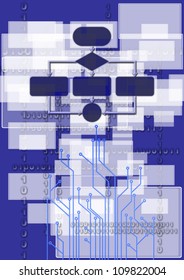 Empty Flow Chart Diagram Use Programming Stock Illustration 109822004 ...