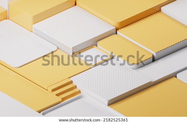 Empty Geometric Cube Stages 3d Rendering Stock Illustration 2182525361 ...