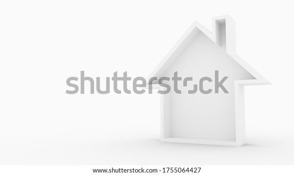 Empty House Cross Section Isolated On Stock Illustration 1755064427 ...