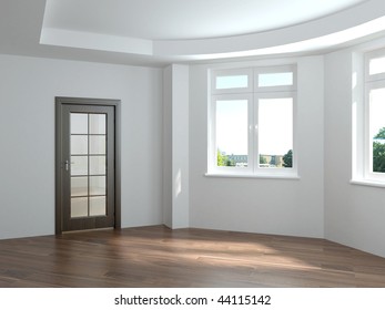 Empty Room Modern Space Interior 3d Stock Illustration 757289137
