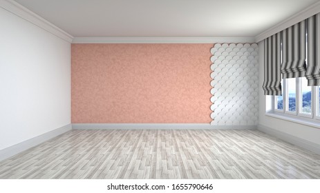 Empty Room Open Door Mountain Home Stock Illustration 84790369 ...