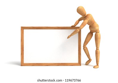 Empty Message Board Isolated On White Stock Illustration 119673766 ...