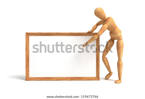 Empty Message Board Isolated On White Stock Illustration 119673766 ...