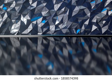 Empty Metal Floor Triangle Background 3d Stock Illustration 1858574398 ...