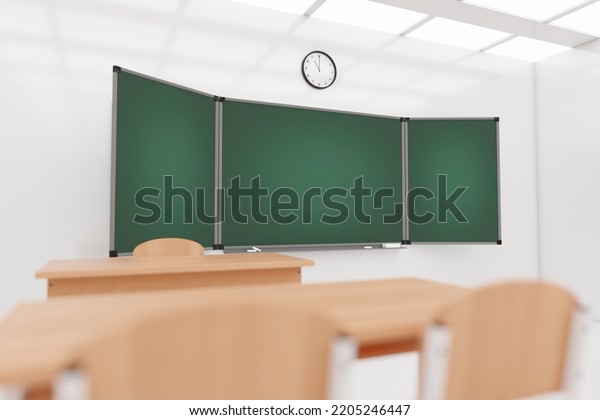 Empty Modern School Classroom Chairs Desks Stock Illustration ... Empty Modern School Classroom Chairs Desks Stock Illustration ...