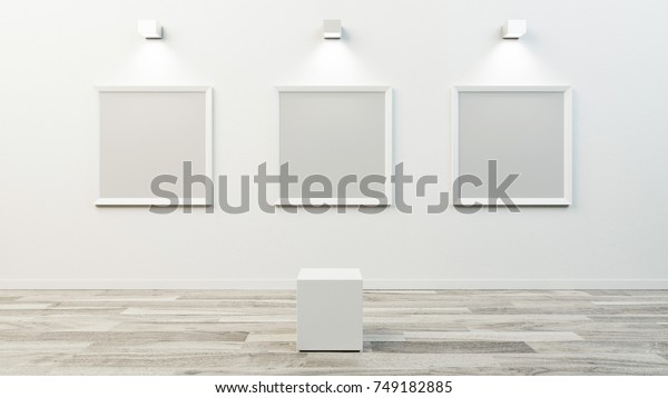 Empty Museum Customizable Copy Space Original Stock Illustration 749182885