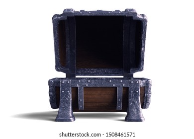Empty Open Chest Isolated On White Stock Illustration 1508461571 ...