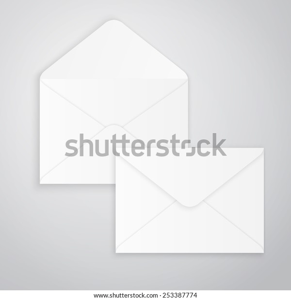 Empty Open Close Envelopes Illustration Stock Illustration 253387774