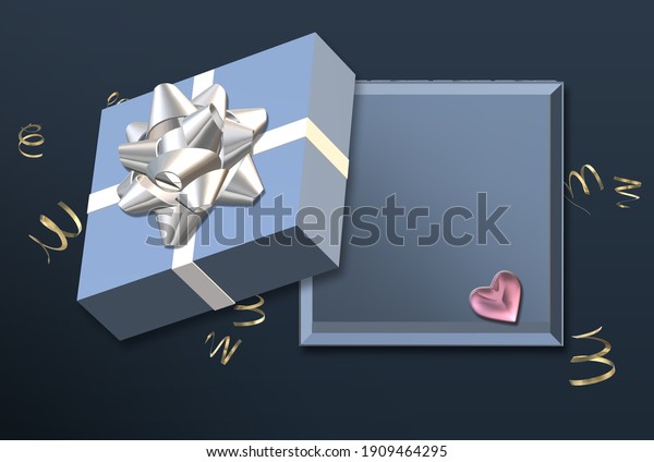 Empty Open Gift Box Template Mock Stock Illustration 1909464295 ...