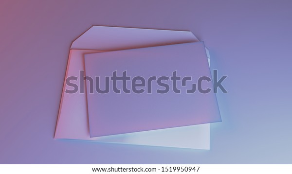 Empty Open Letter Template Letter Envelope Stock Illustration ...