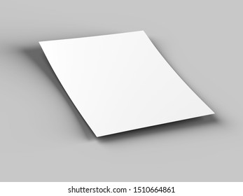 A4 Paper Mockup 3d Rendering Stock Illustration 1835272978