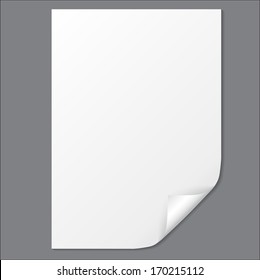 Empty Paper Sheet Folded Corner Stock Illustration 170215112 | Shutterstock