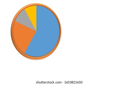 Empty Pie Chart Four Sections Various Stock Illustration 1653821650 ...