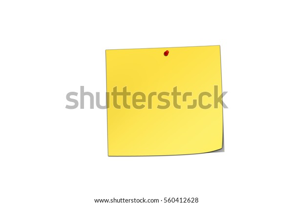 Empty Pinned Postit Stock Illustration 560412628