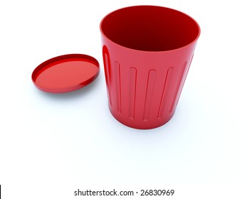 Empty Red Bin Icon Isolated On Stock Illustration 26830969 | Shutterstock