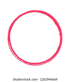Empty Red Round Circle Made Paintbrush : illustration de stock ...