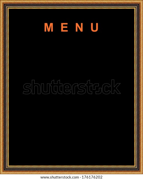 Empty Restaurant Menu Chalkboard Stock Illustration 176176202 ...