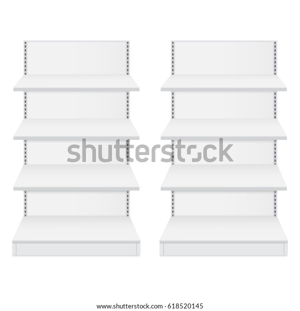 Empty Retail Store Shelf Stock Illustration 618520145