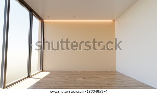 Empty Room 3d Background Beautiful Stock Illustration 1933485374 ...