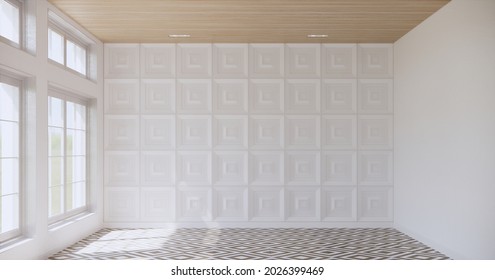 Empty Room Ceramic Tile Floor Sun Stock Illustration 2026399469 ...