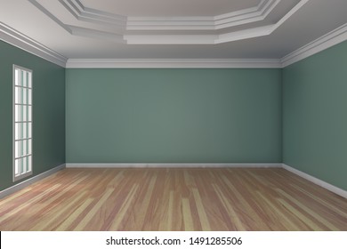 Empty Room Design Interior 3d Render Stock Illustration 1491285506 ...