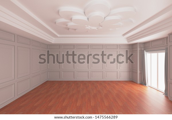 Empty Room Design Interior 3d Render Stock Illustration 1475566289