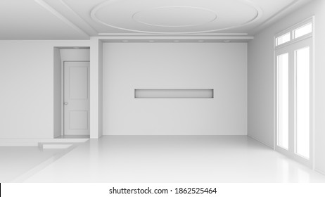 Empty Room Inside Interior Realistic 3d 库存插图 1862525464 | Shutterstock