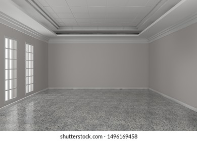 Empty Room Design Interior 3d Render Stock Illustration 1494386870