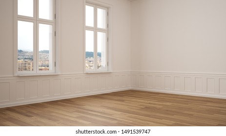Empty Room Interior Design Open Space Stock Illustration 1491539747 ...