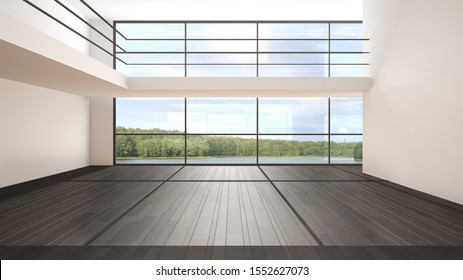 Empty Room Interior Design Open Space Stock Illustration 1552627073 ...
