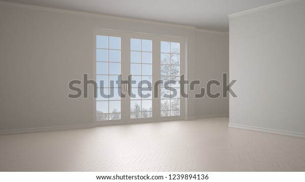 Empty Room Interior Design Open Space Stock Illustration 1239894136 ...